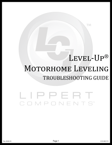 LIPPERT Level-Up Motorhome Leveling Troubleshooting guide | Manualzz