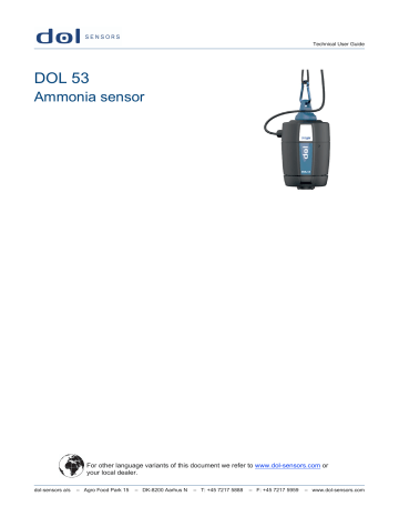 dol SENSORS 604270 53 Ammonia sensor User Guide | Manualzz