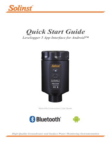 Solinst Levelogger 5 App Interface for Android User Guide | Manualzz