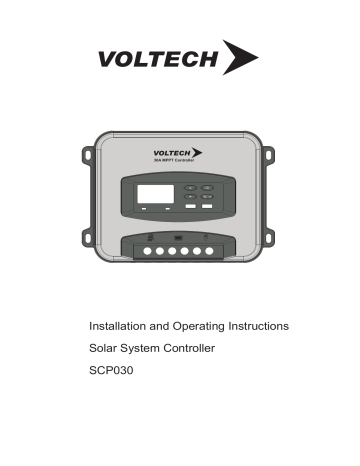 VOLTECH SCP030 Solar System Controller Instruction manual | Manualzz