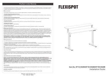 FLEXISPOT EF1B-5528B Duplex Standing Desk Installation Guide | Manualzz