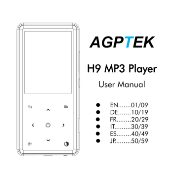 AGPTEK H9 MP3 Player User Manual | Manualzz