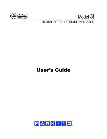 MARK-10 3i Digital Force/Torque Indicator User Guide | Manualzz