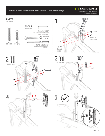 concept2 Models C RowErgs Rowing Machine Installation Guide | Manualzz