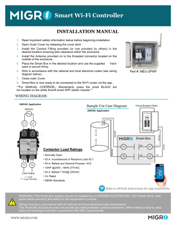 MIGRO Smart Wi-Fi Controller Installation Guide | Manualzz