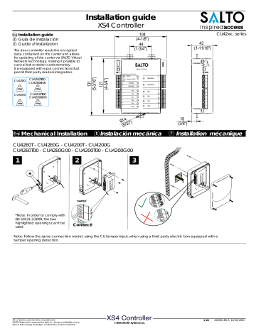 Salto CU4200 Series Guide d'installation | Manualzz