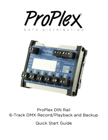 ProPlex DIN Rail 6-Track DMX Record User Guide | Manualzz