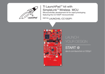 Texas Instruments LAUNCHXL-CC1352P1 LaunchPad Kit User Guide | Manualzz