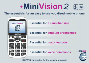 kapsys Flyer MiniVision2 Mobile Phone User Guide | Manualzz