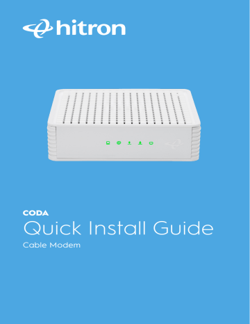 Hitron CODA-S12 Cable Modem Installation Guide | Manualzz