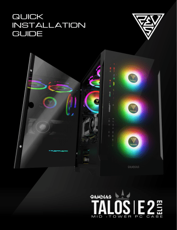Gamdias TALOS-E2 Elite Mid Tower PC Case 설치 설명서 | Manualzz