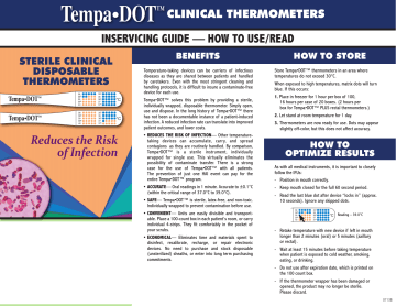 3M MA5532 Tempa-Dot Sterile Clinical Disposable Thermometers User Guide | Manualzz