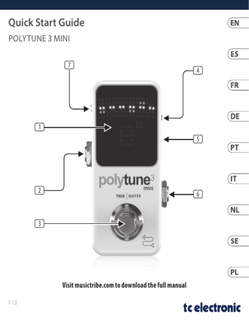 tc electronic P0DHQ Polytune 3 Mini Tuning Pedal User Guide | Manualzz