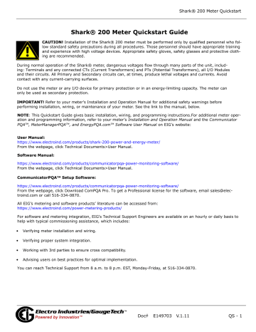 Shark 200 Meter User Guide | Manualzz