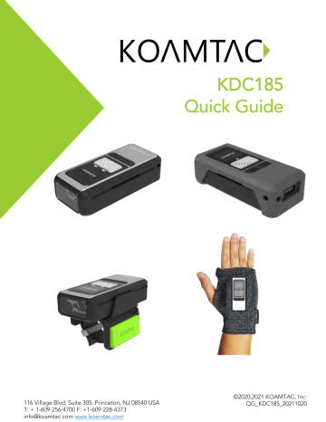 KOAMTAC KDC185 Bluetooth Barcode Scanner User Guide | Manualzz