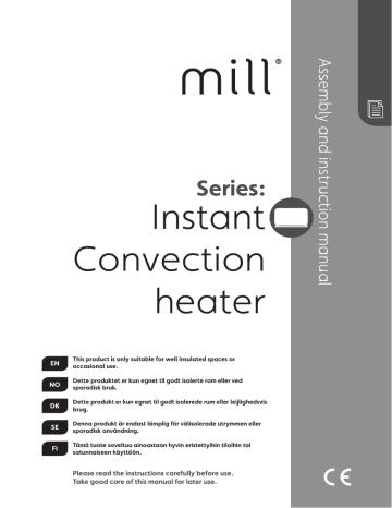mill SG2000MEC Instant Convection Heater Instruction manual | Manualzz