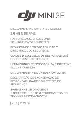 dji MINI SE Drone Mode d'emploi | Manualzz