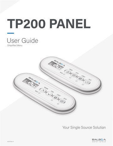 BALBOA TP200 Panel User Guide | Manualzz