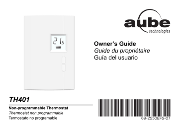 aube Thermostat for electric Heating Owner’s Manual | Manualzz
