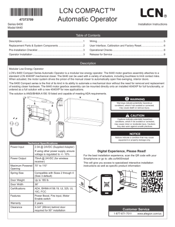 LCN 6440 Automatic Installation Guide | Manualzz
