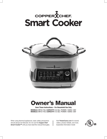 Copper Chef Smart Cookers Owner’s Manual | Manualzz
