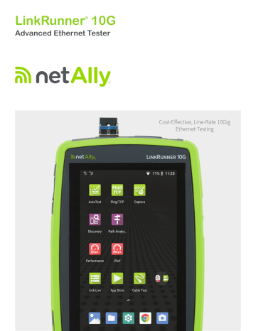 netAlly LinkRunner 10G Ethernet Tester User Guide | Manualzz
