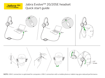 Jabra Evolve 20/20SE headset User Guide | Manualzz