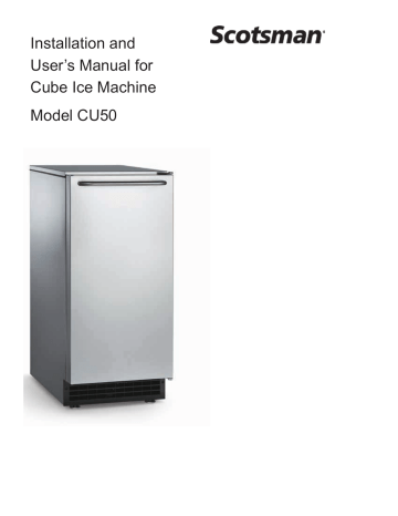 Scotsman CU50 Cube Ice Machine User Manual | Manualzz