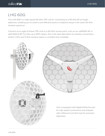 Mikrotik LHG 60G Router And Wireless Specifications | Manualzz