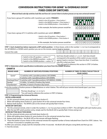 GENIE Universal Remote Instructions | Manualzz