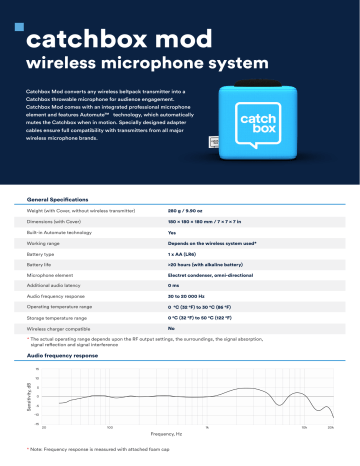 catchbox mod wireless microphone system User Guide | Manualzz