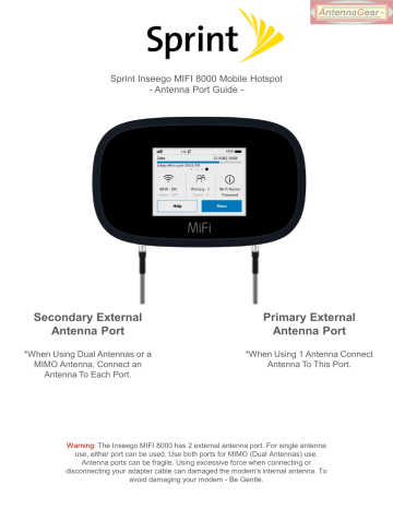 Sprint Inseego MIFI 8000 Mobile Hotspot Antenna Port User Guide | Manualzz