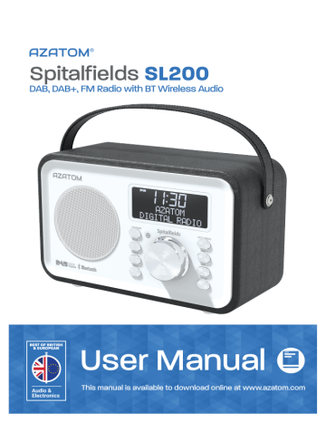 AZATOM Spitalfields SL200 DAB, DAB FM Radio User Manual | Manualzz