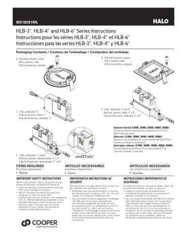 HALO HLB Instructions | Manualzz