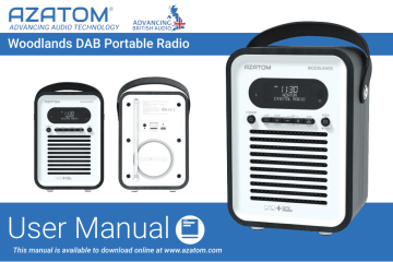 AZATOM Woodlands DAB Portable Radio User Manual | Manualzz