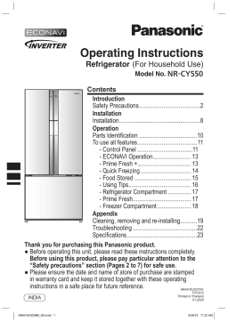 Panasonic Refrigerator - Operating instructions, instruction manual ...