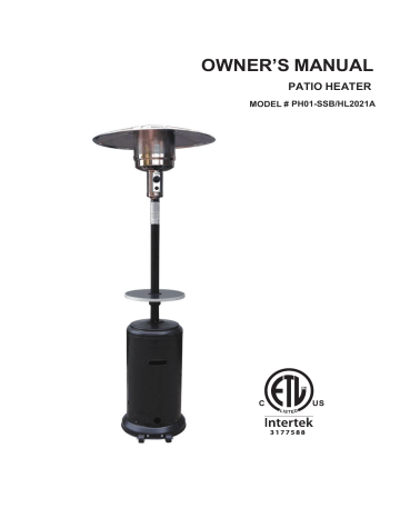 Intertek Patio Heater Owner’s Manual | Manualzz