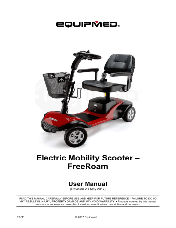 EQUIPMED Electric Mobility Scooter – FreeRoam User Manual | Manualzz
