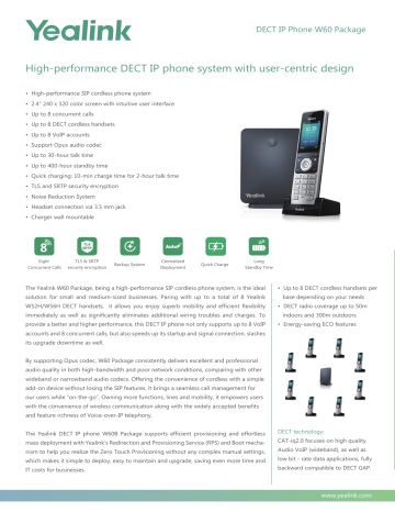 Yealink DECT IP Phone W60 Package User Guide | Manualzz