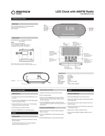 Digitech LED Clock User Manual | Manualzz