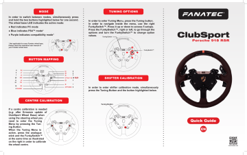 FANATEC ClubSport Porsche 918 RSR User Guide | Manualzz