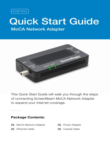 ScreenBeam MoCA Network Adapter User Guide | Manualzz