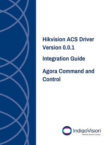 Avigilon Hikvision ACS Driver Version 0.0.1 Integration Guide | Manualzz