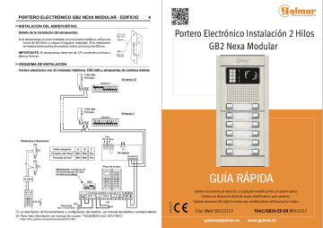 Golmar T642/GB2A ML GR REV.0317 Quick guide | Manualzz
