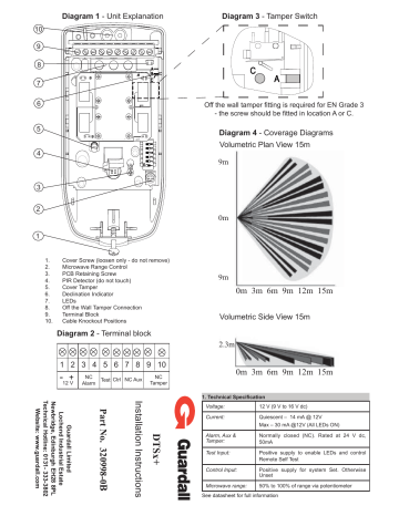 Guardall DTSx Plus Installation Instructions | Manualzz