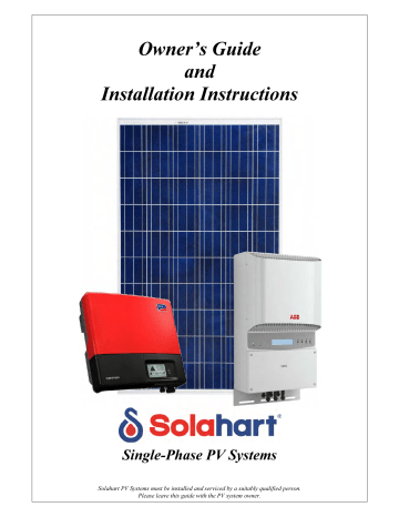 Solahart REC255PE Owner's Manual And Installation Instructions | Manualzz