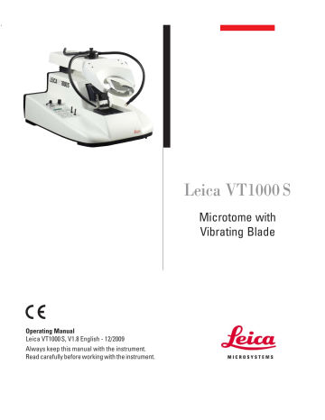 Leica VT1000S Operating Manual | Manualzz