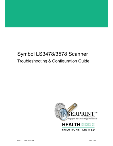 Symbol LS3578 Configuration Manual | Manualzz