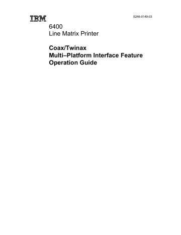 IBM 6400 Series Operation Guide | Manualzz