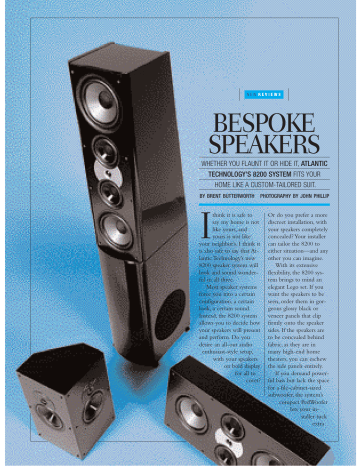 Atlantic Technology 8200 System Review Manual | Manualzz